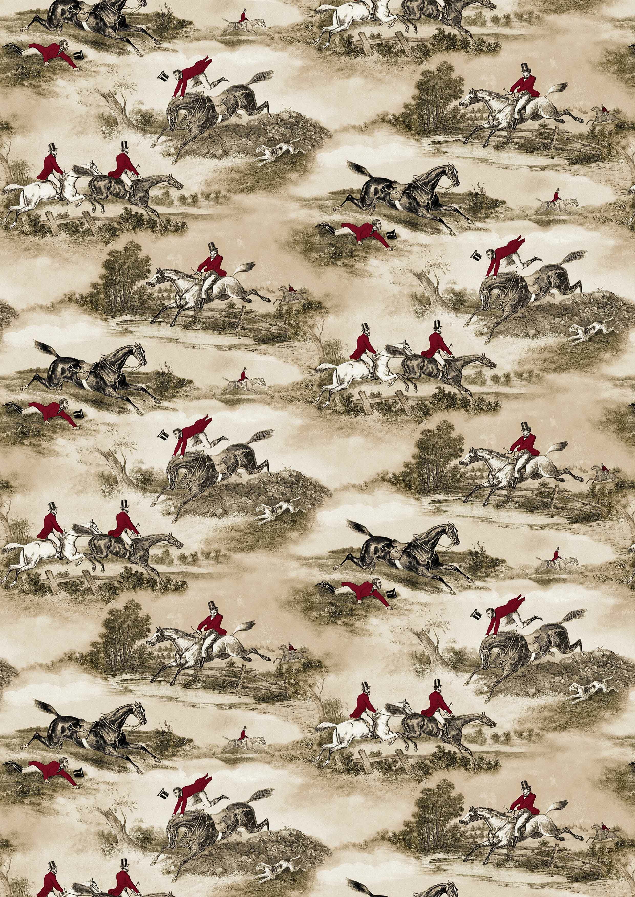 Lewis & Wood: Hunting Scenes Wallpaper – Gustavian